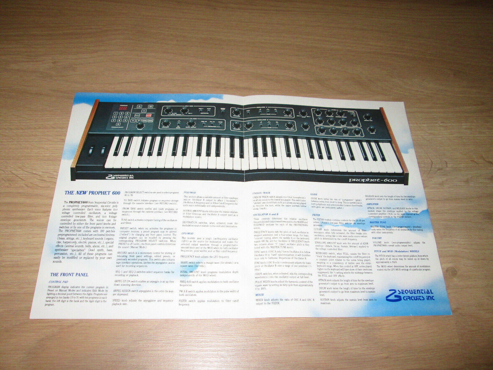 MATRIXSYNTH: Sequential Circuits Prophet-600 Brochure