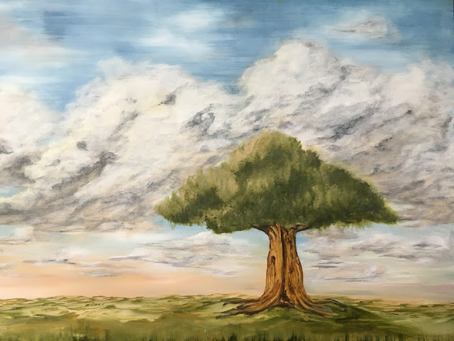 Step by Step Large format tree painting