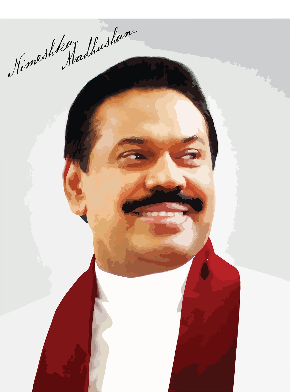President Mahinda Rajapaksha Vector Image. | Graphic Design | Vector ...