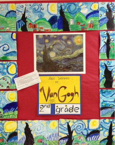 Apex Elementary Art: a very starry night...