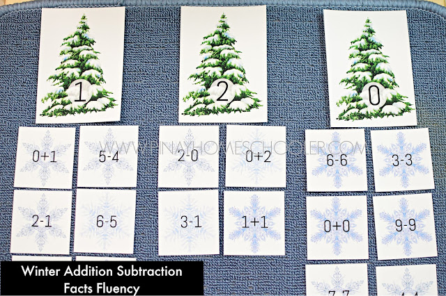 Winter and Christmas Addition and Subtraction Facts Sorting Activity ...