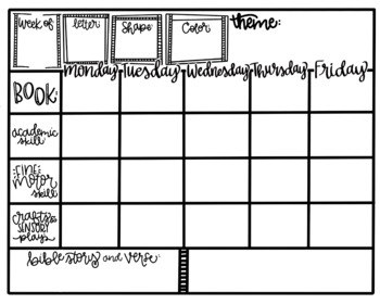 School Weekly Planner ~ Certificate Letter