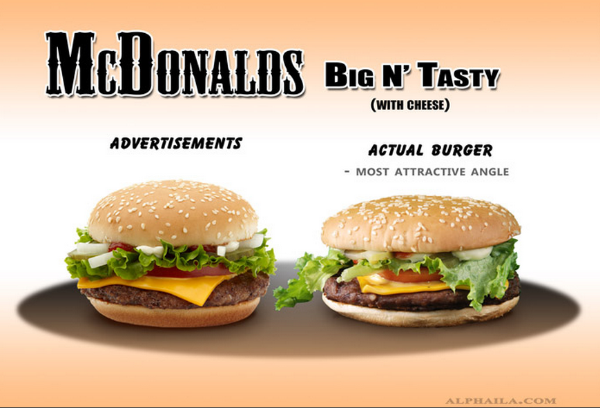 Ads vs Real Fast Food - everything is in order