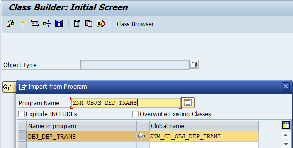 SAP ABAP Central: Convert local class in program to global class in SE24