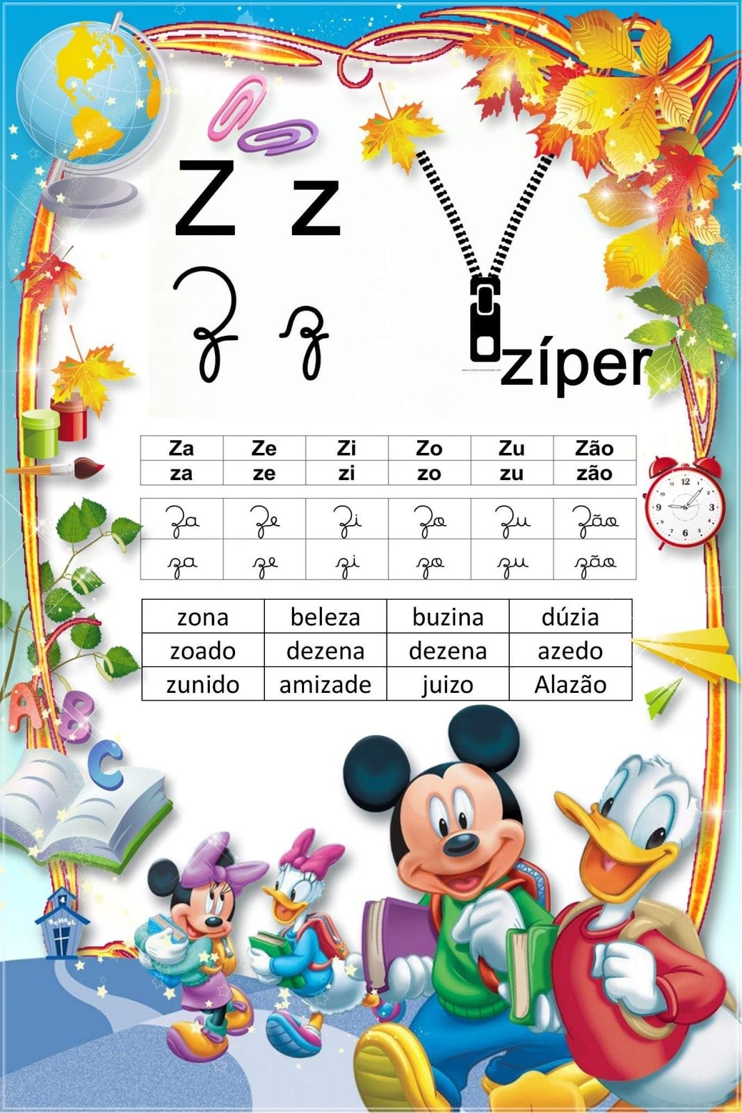 Atividade Com Za Ze Zi Zo Zu - RETOEDU