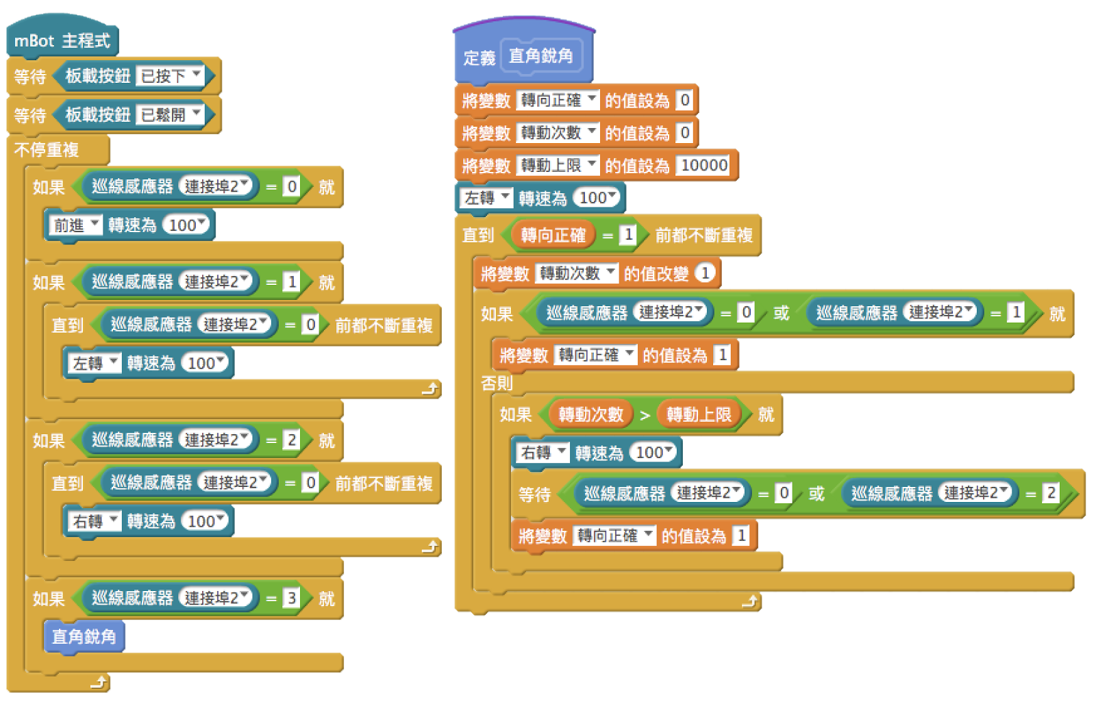 mBot與STEM的教學: mBot 入門教學：mBot 循跡車