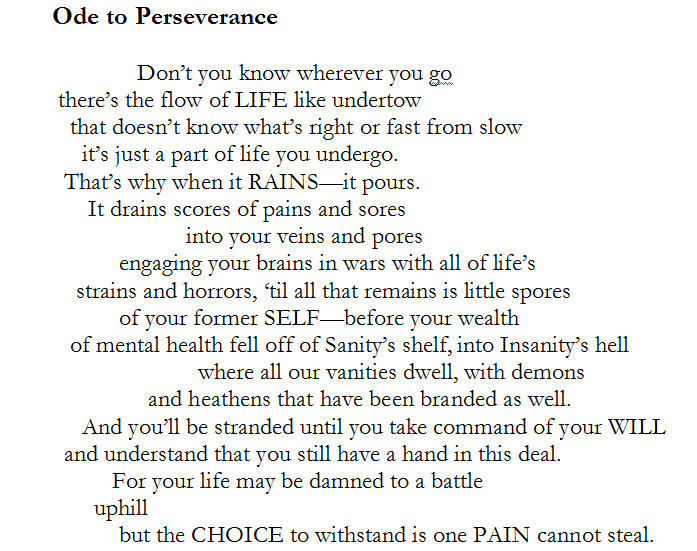 KJ Bleeds Ink: Ode to Perseverance