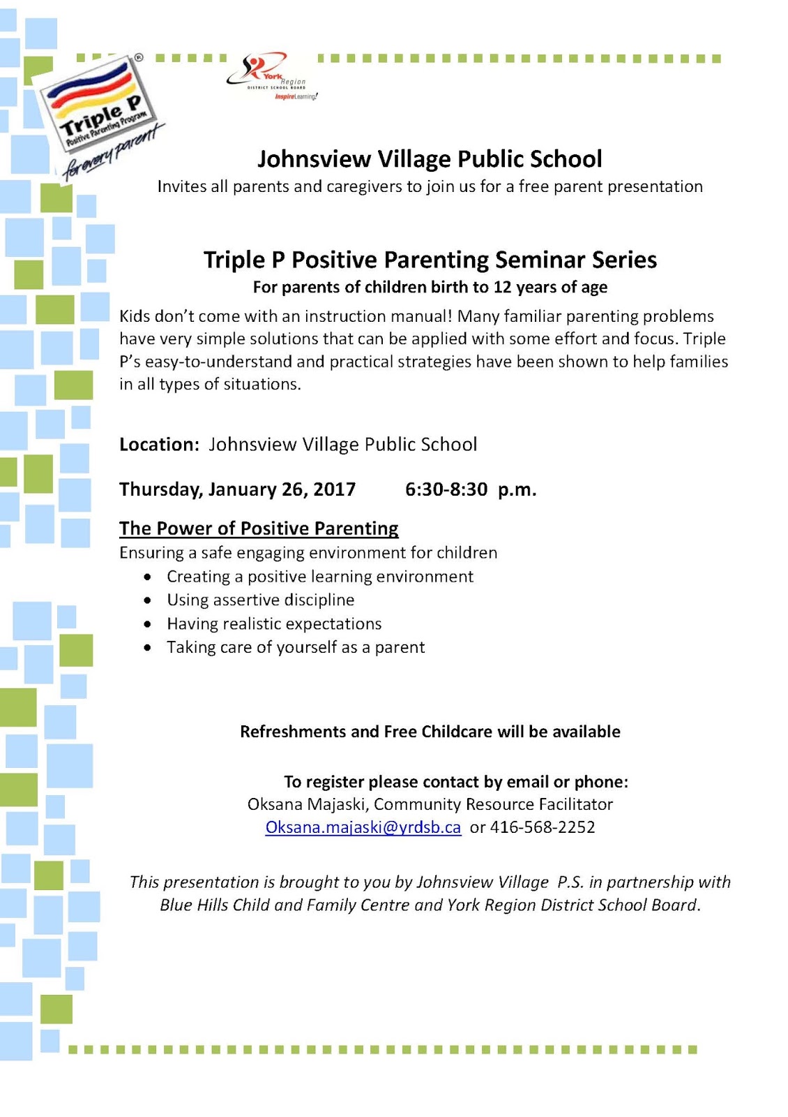 Welcome to BLUE WILLOW Public School!: Triple P POSITIVE PARENTING ...