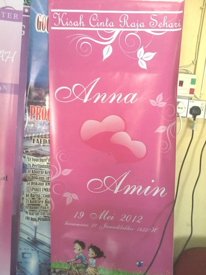Blog Kad Kahwin: Bunting Dan Banner Kahwin 09 : Contoh dah siap