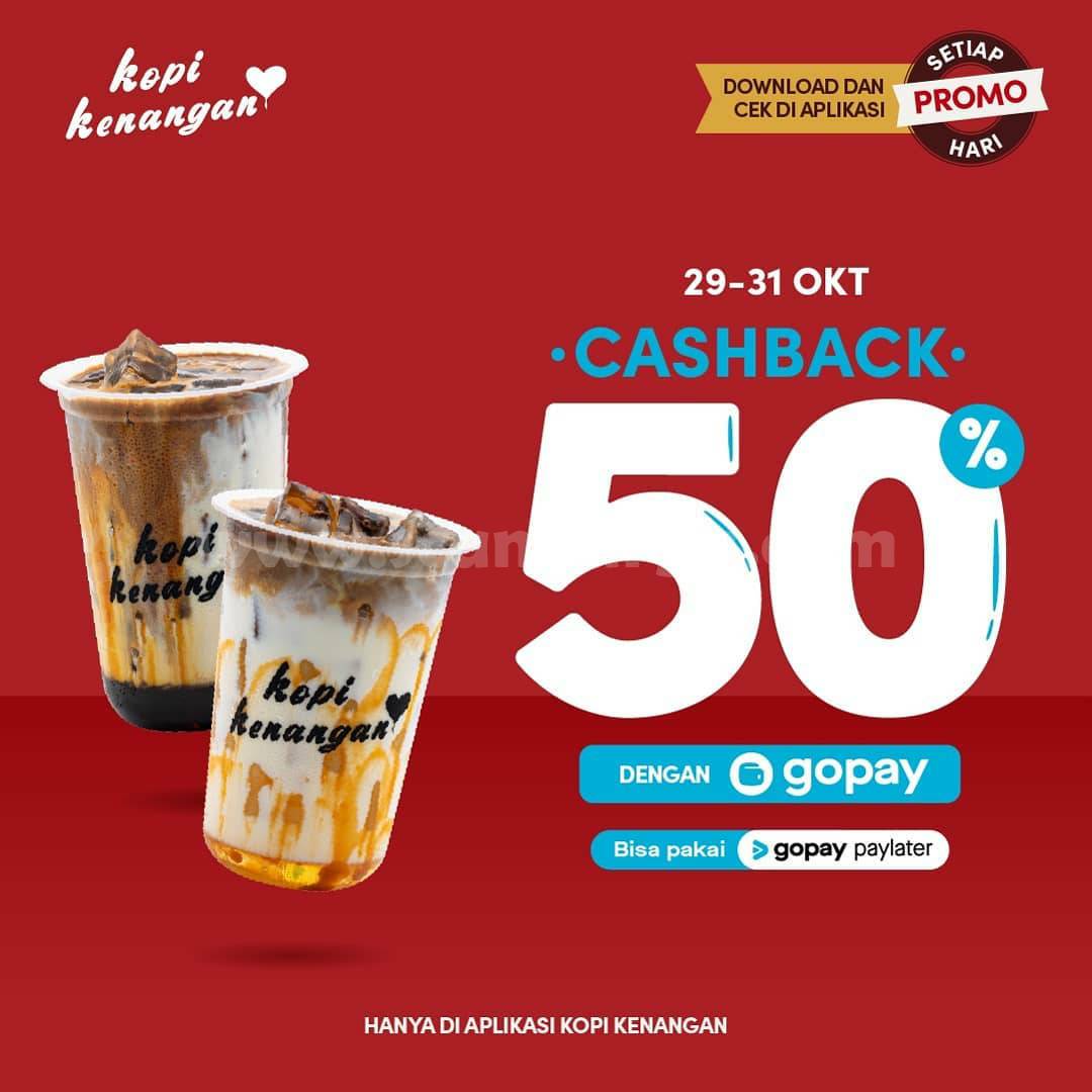 Kopi Kenangan Promo Cashback 50% dengan menggunakan Jenius Pay - scanharga