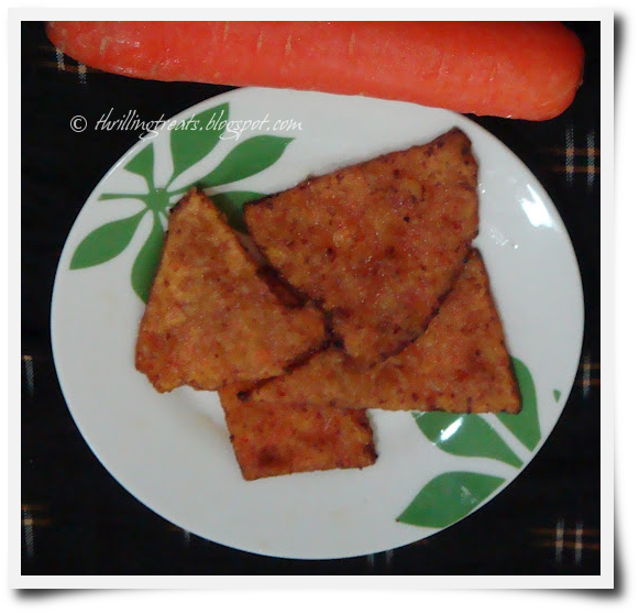 Food for art, heart and thought!: Sweet Carrot Triangles