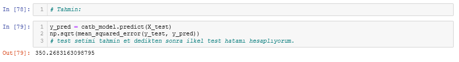 Python - CatBoost (Regresyon)