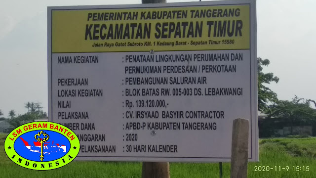 LSM Geram Banten Indonesia Layangkan Surat Soal Proyek di Rawa Beureum ...
