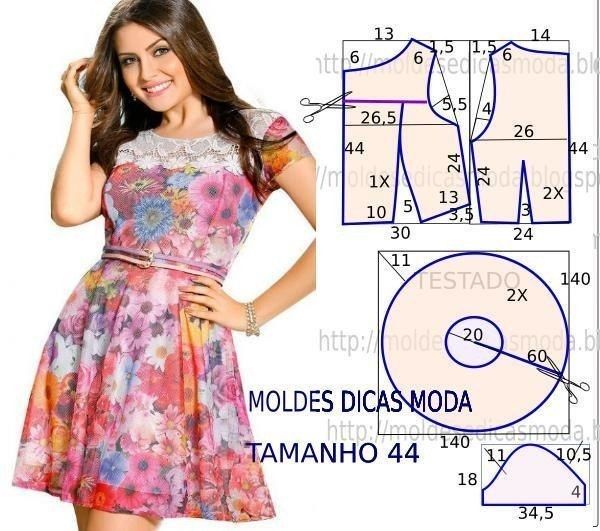 7 Modelos de vestidos com molde grátis para corte e costura - Ver e Fazer