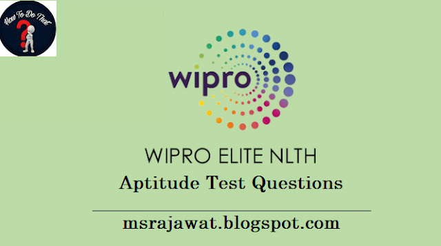 Wipro Elite Nlth Aptitude Test Questions Vitabletech Blog