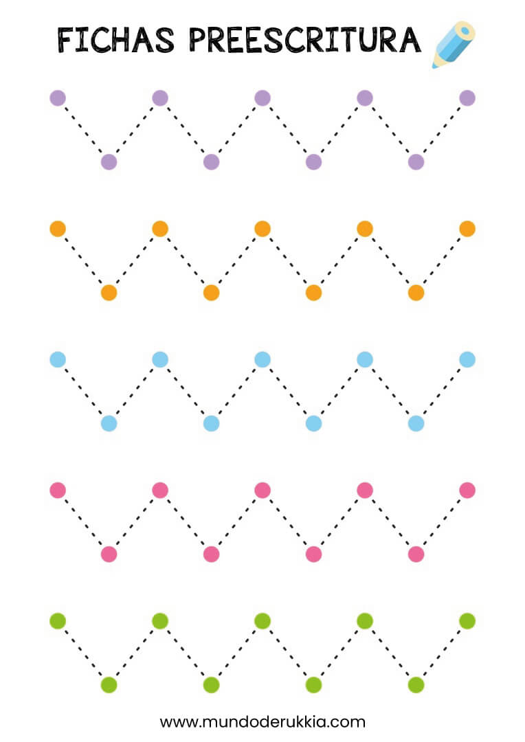 Fichas de Preescritura para Preescolar | Mundo de Rukkia