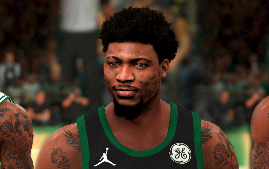 Marcus Smart Cyberface, Afro Hair and Body Model By James-23 [FOR 2K21]