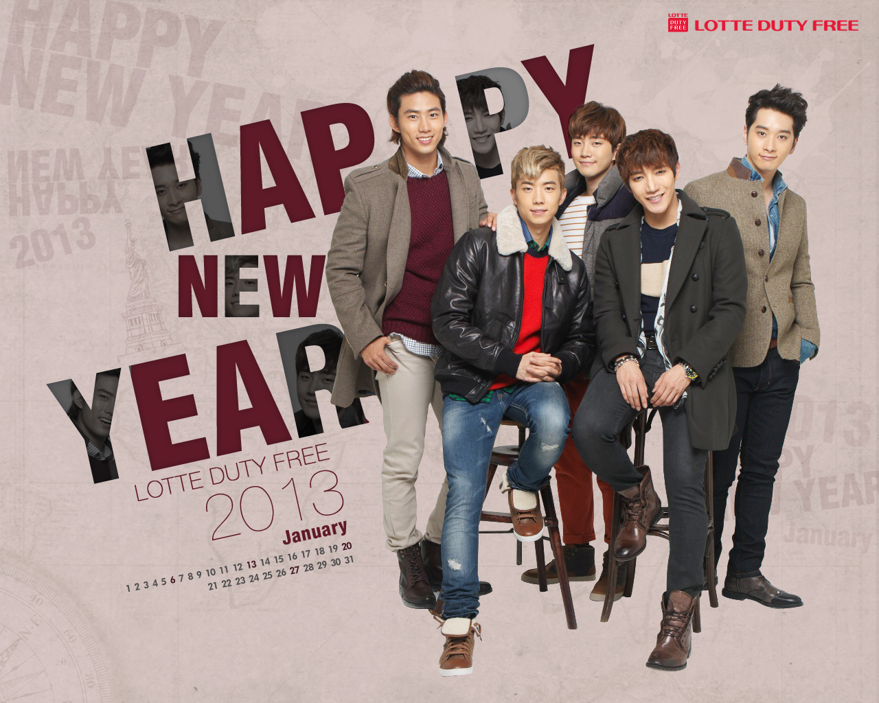Everything About 2PM: [Poster] 2PM Lotte Duty Free Wallpaper [Calendar ...
