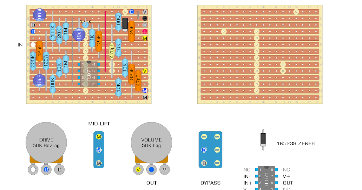 CROWTHER: 1977 Hotcake, Vero Layout | Guitar Effects - Vero - Point to ...