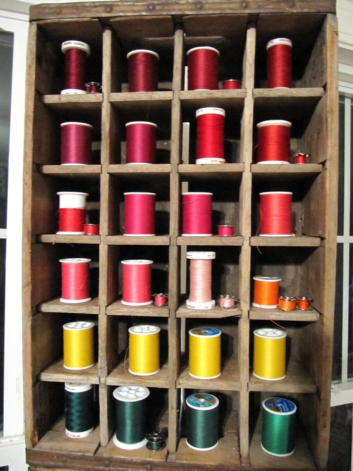 Sew Many Ways...: Thread Organizer...Soda Crates