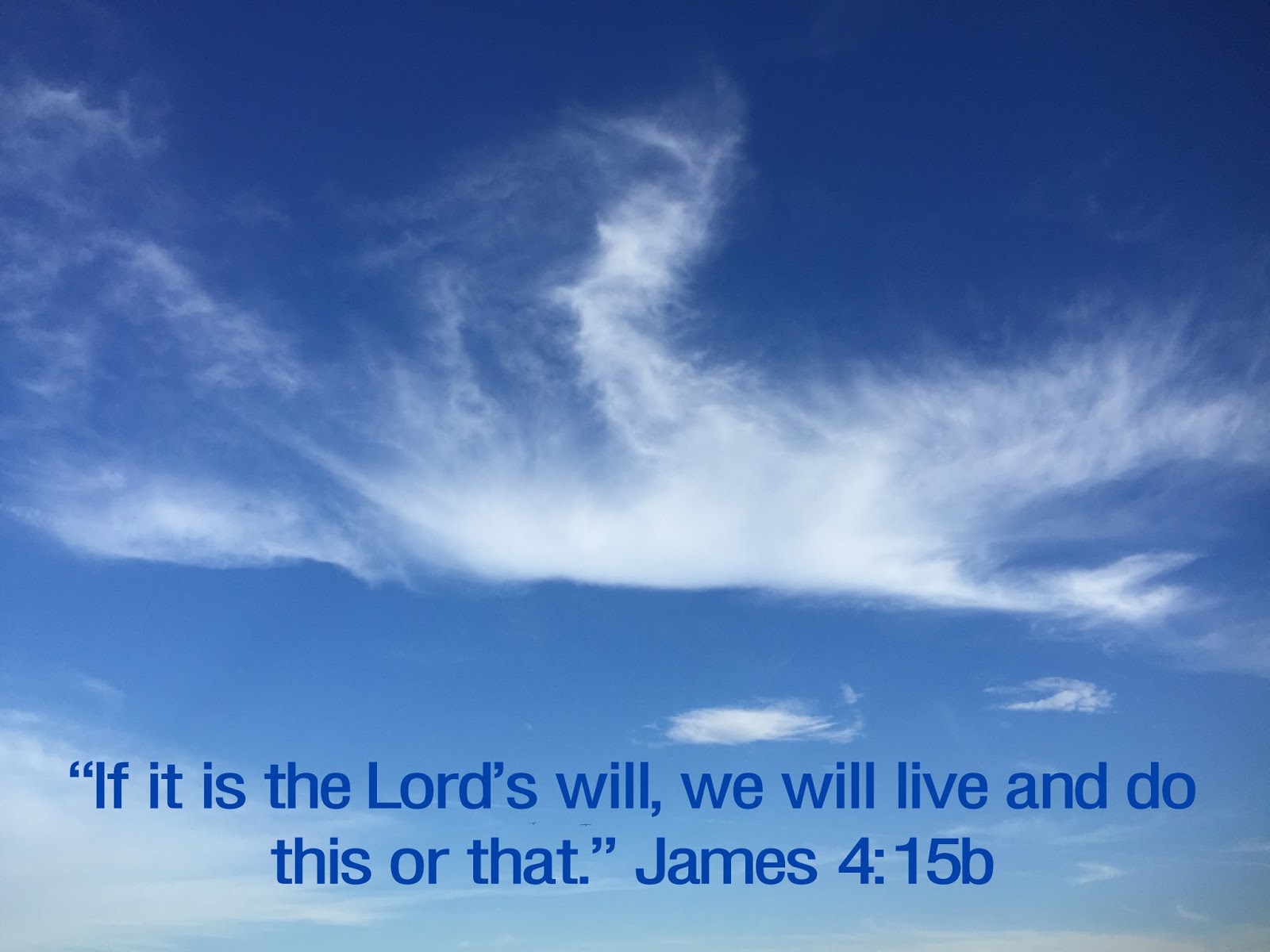 My Strength: James 4:5b - "Thy Will"
