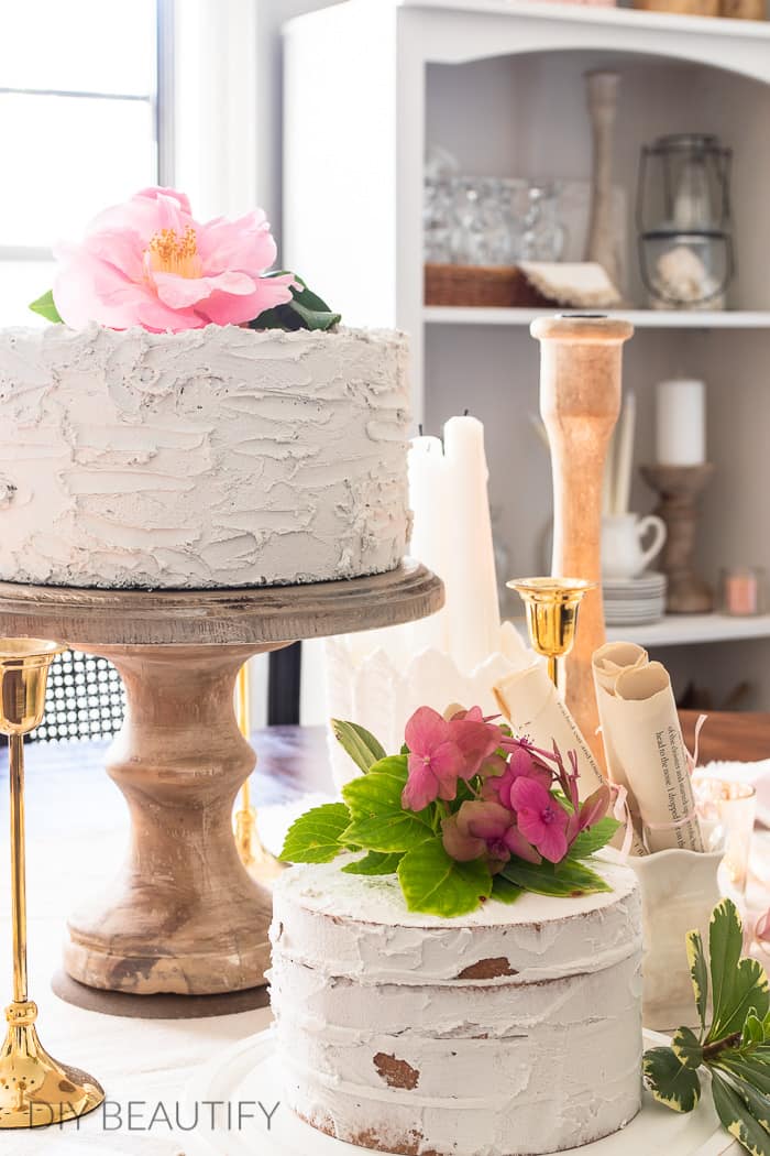 How to Style a Fake Cake with Fresh Flowers - DIY Beautify - Creating ...