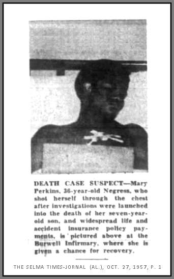 Unknown Gender History: Mary Perkins, Ambitious Alabama Serial Killer - 1957