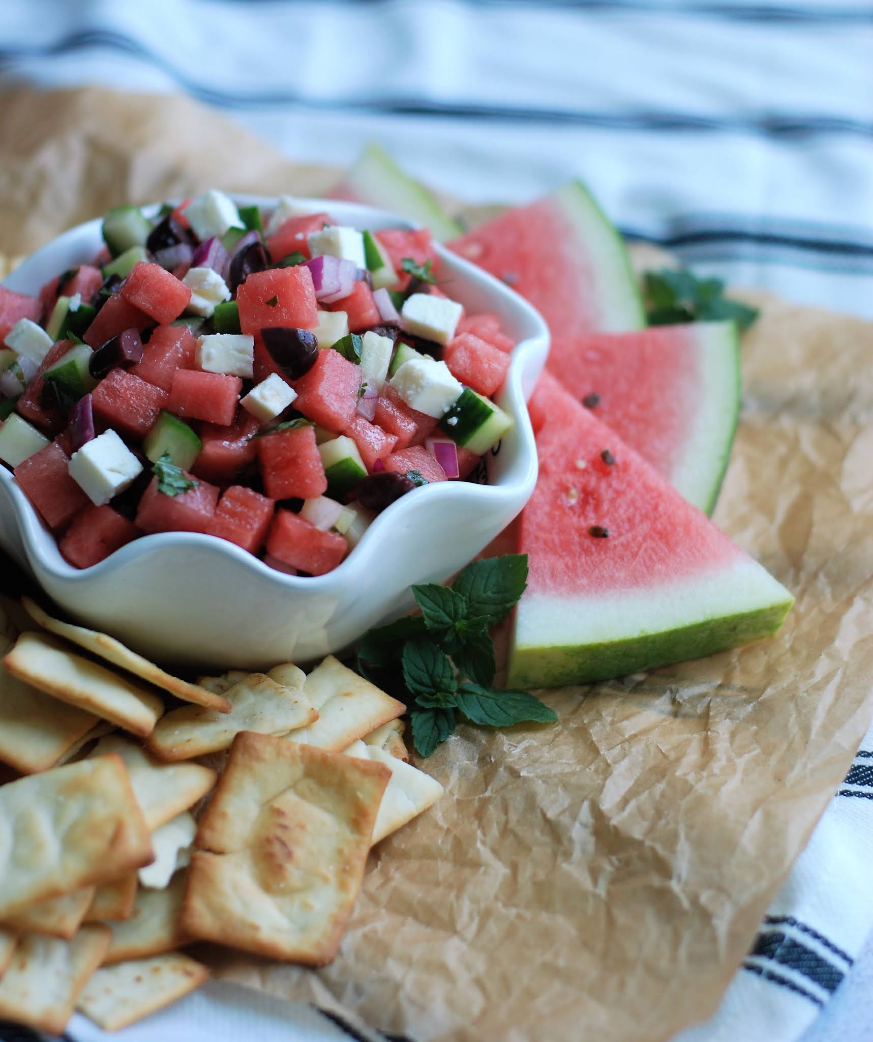 Fleur De-Lectable: Watermelon Greek Salad Salsa
