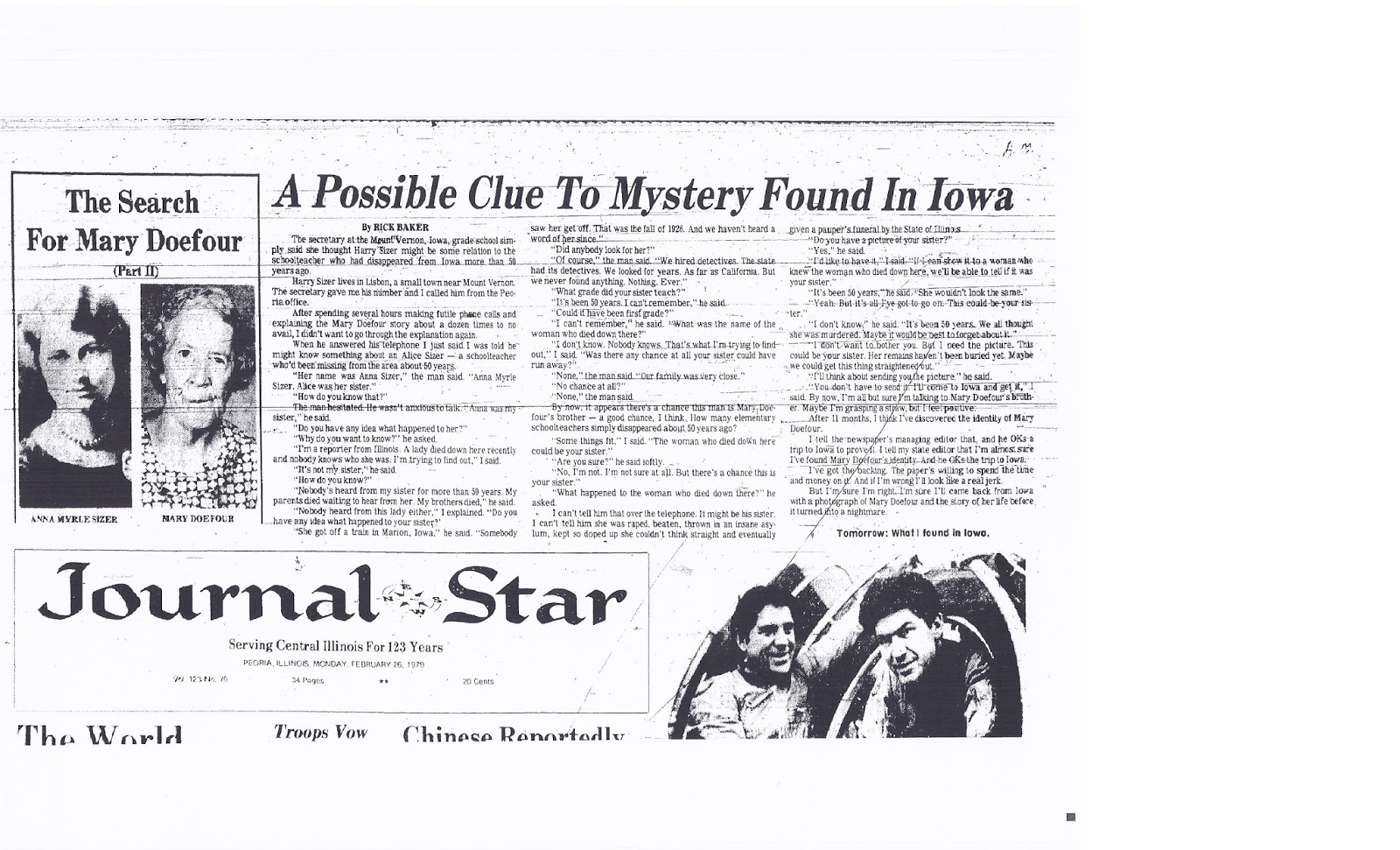 Ancestry Sisters: Was Mary Doefour really Anna Myrle Sizer? Help us ...