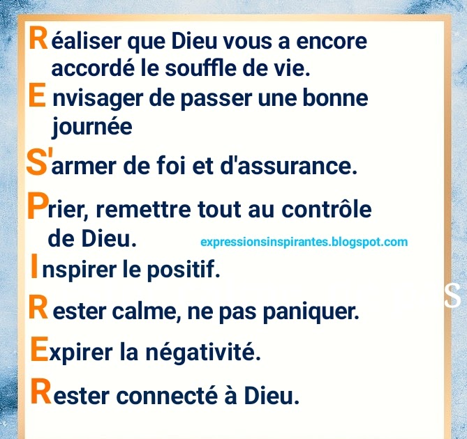 Expressions : Respirez