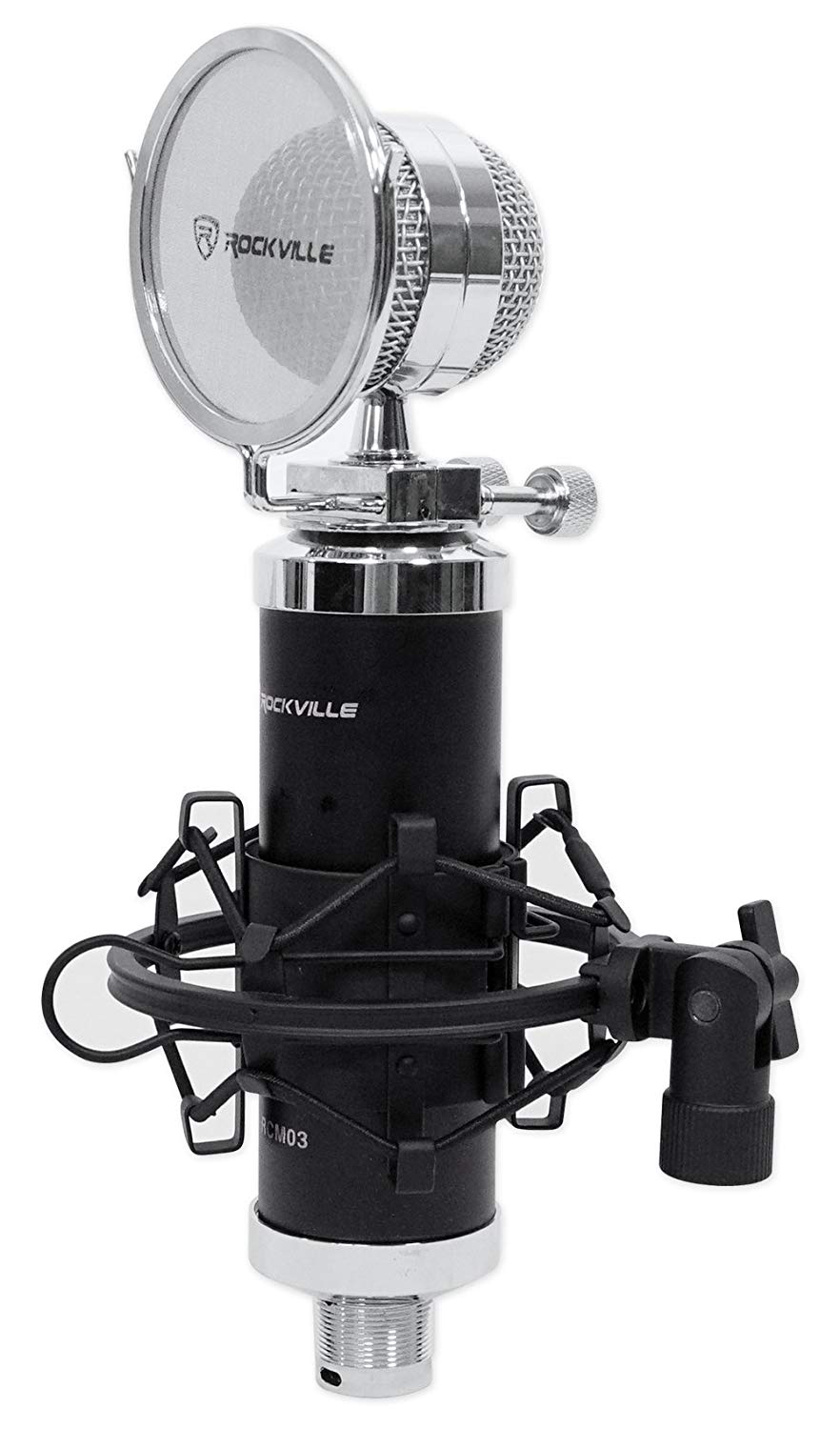 Rockville RCM03 Pro Studio Recording Condenser Microphone Mic+Shock ...