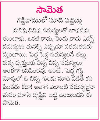 TELUGU WEB WORLD: TELUGU SAMETHALU - TELUGU QUOTATIONS