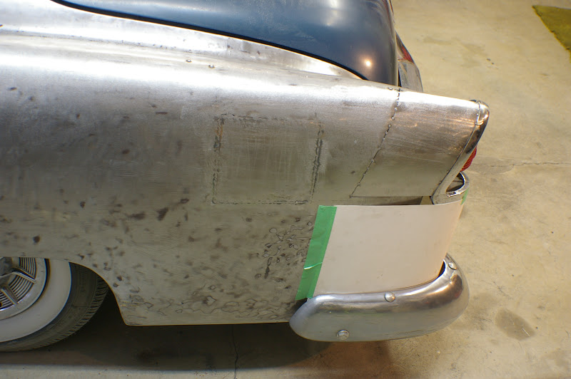 Schaefer 64: '55 Chevy Tail-lights and Extended quarters on Trevor's '53