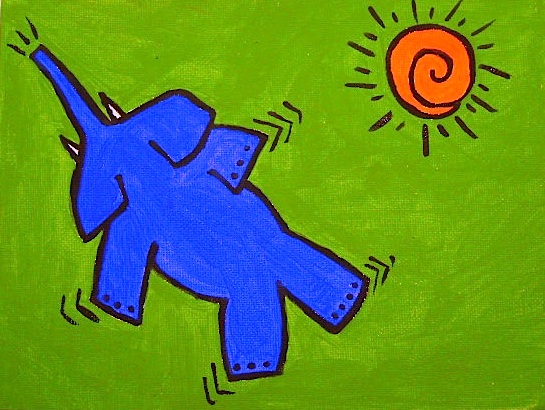 An Elephant a Day 2.0: Elephant No. 1: Keith Haring Elephants