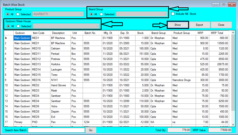 Batch Wise Stock Help Guide