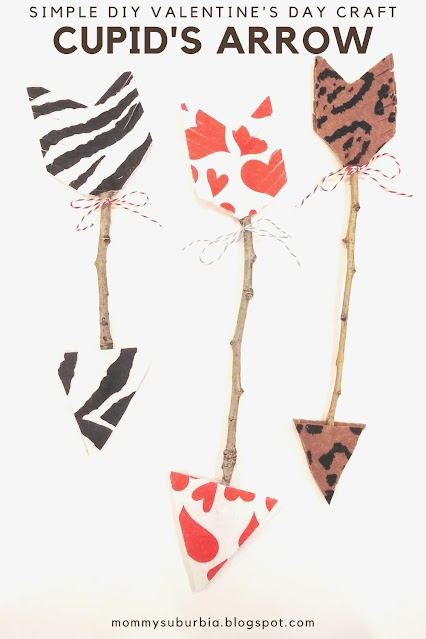 Mommy Suburbia: Simple Valentine's Day Cupid's Arrow Craft