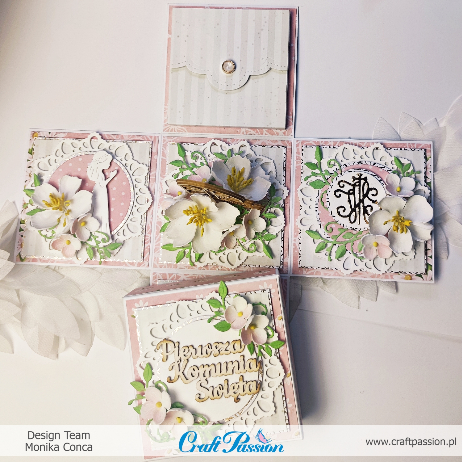 Blog Craft Passion: Komunijny exploding box/ First Communion exploding box