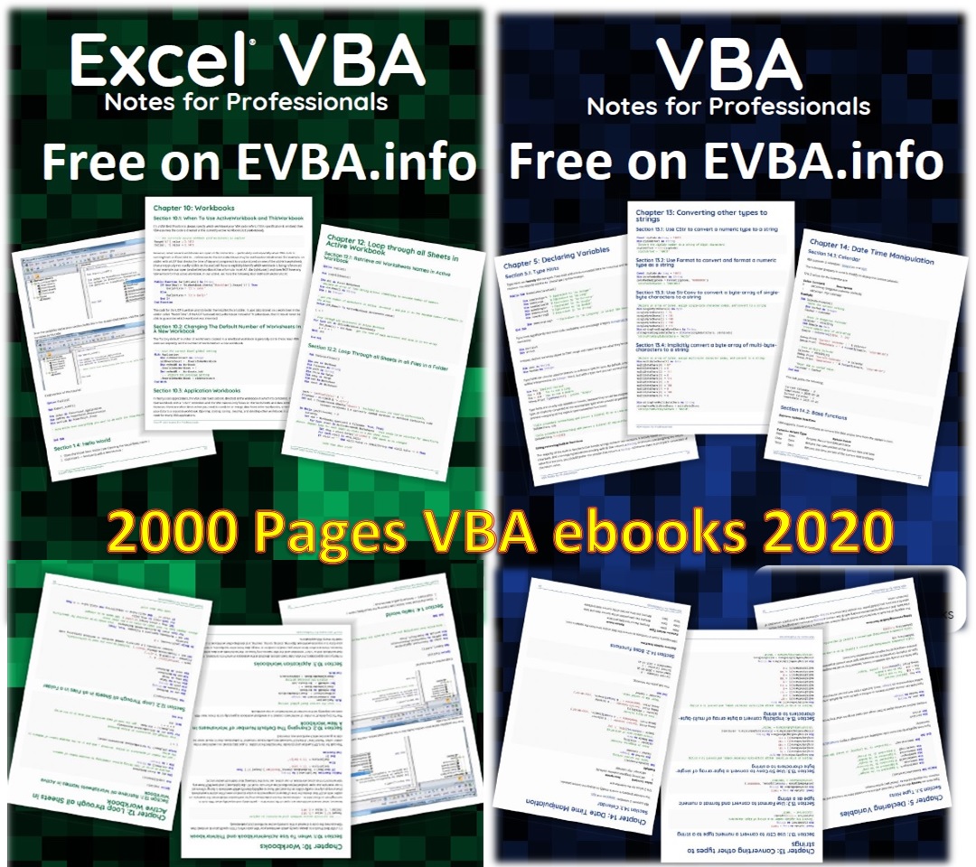 [Free Ebook] VBA Notes for Professionals 2021 - KING OF EXCEL