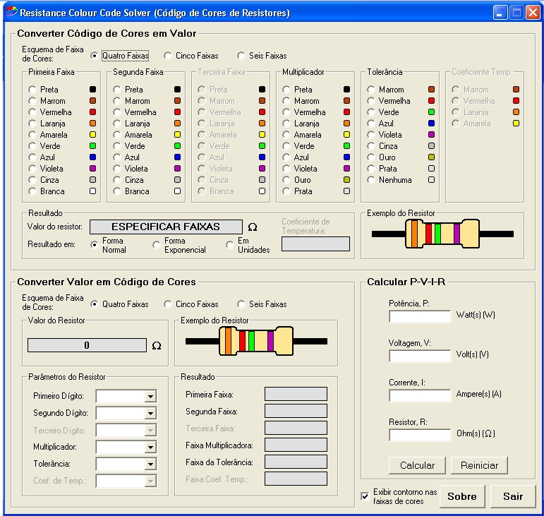 código de cores de resistores de 4,5 e 6 faixas muito completo
