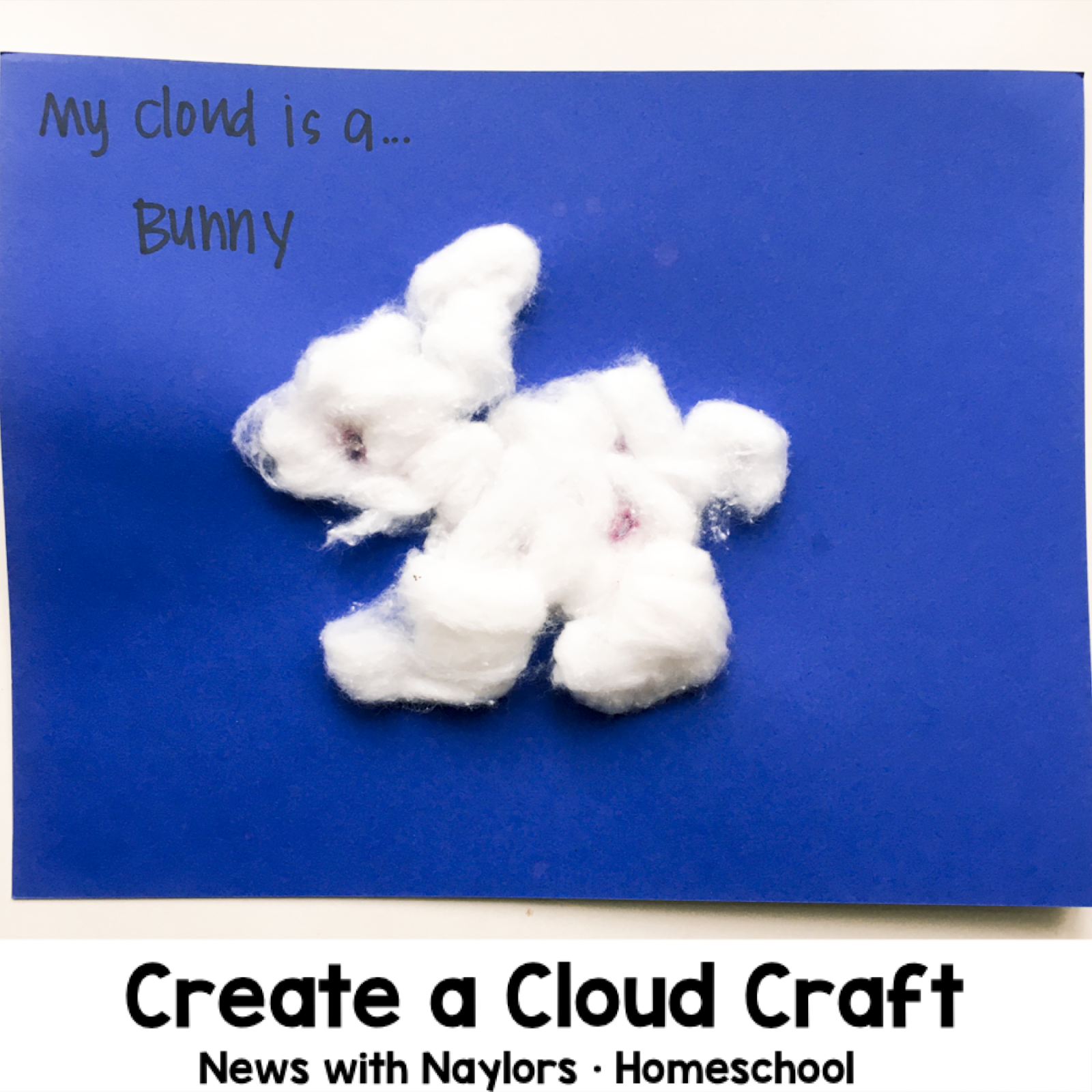 Cotton Ball Clouds Craft