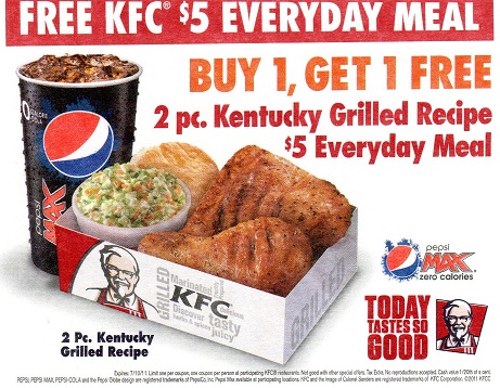 FREE KFC $5 Everyday Meal