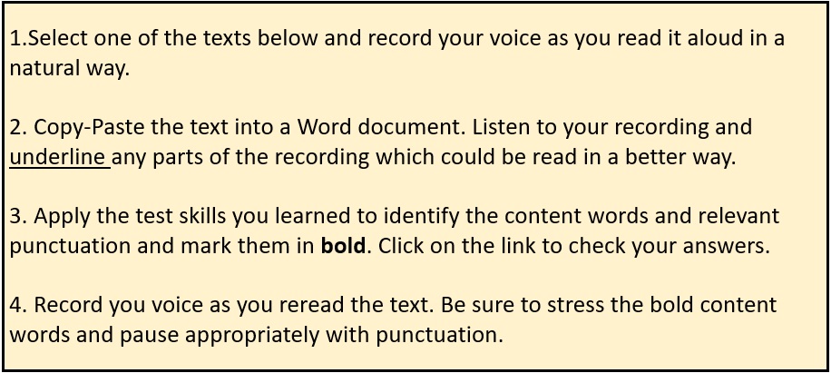 Online Learning and Teaching: TOEIC Speaking - Questions 1 and 2 - Read ...