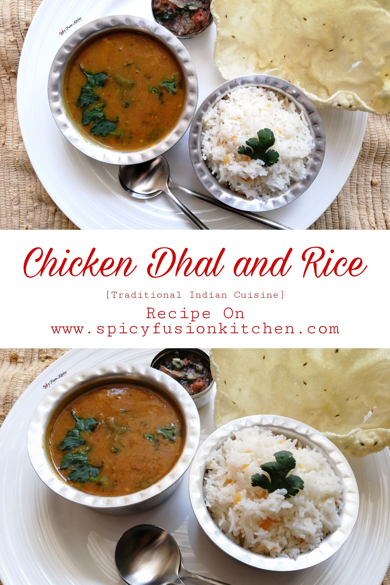 Chicken Dhal and Rice - Spicy Fusion Kitchen