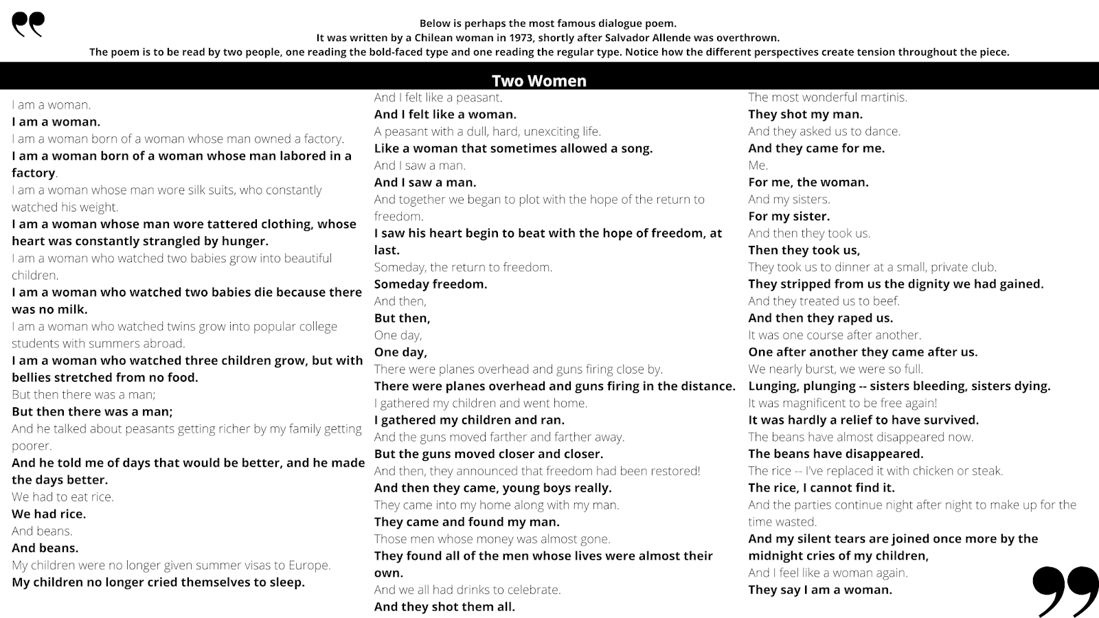 Dialogue Poetry with Sarah Weatherby