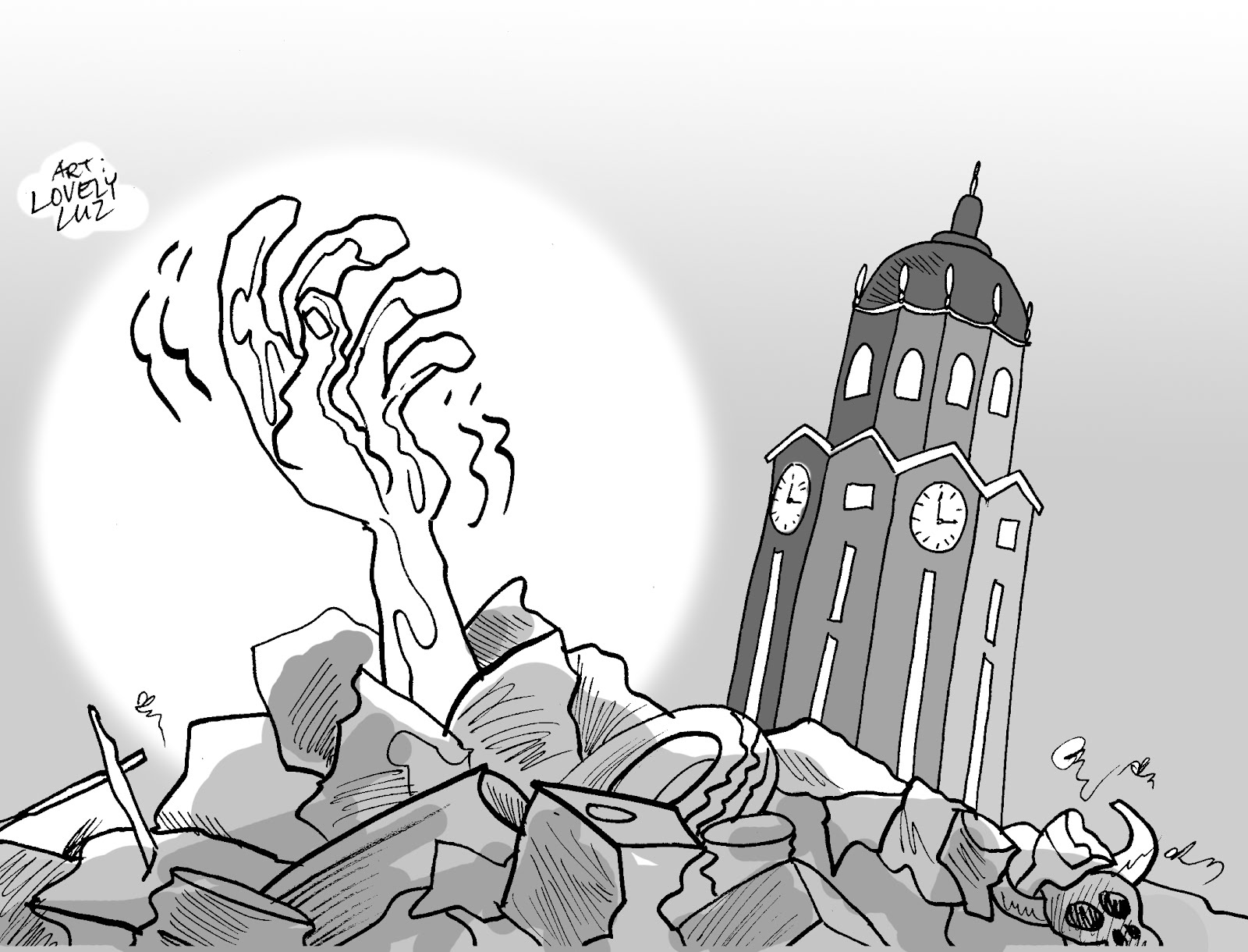 my cartoons and comicstrip: flood, garbage in metropolis or city hall ...