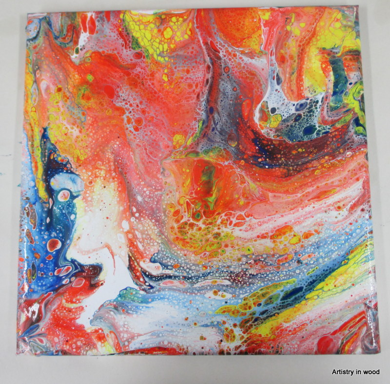 Artistry In Wood: More paint pour practice