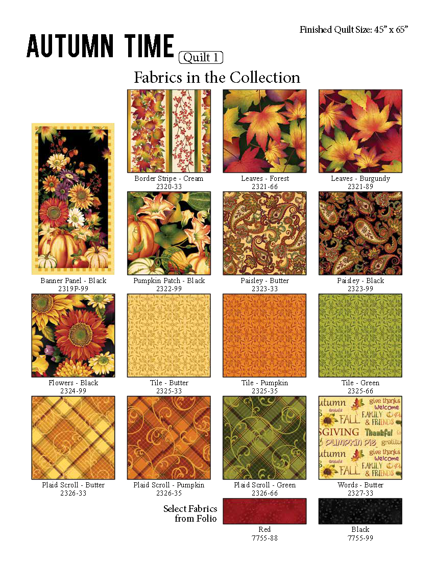 Henry Glass Fabrics: Get Quilting - Autumn Time Bundle Giveaway
