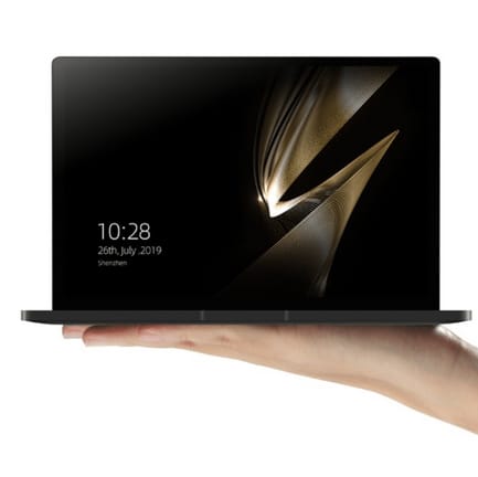 Discover the world's smallest laptop with the touchpad