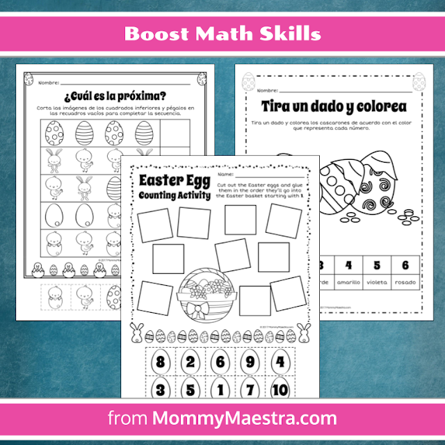 Mommy Maestra: Bilingual Easter-Themed Activity Pages for Preschool