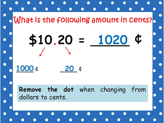 P2E Class Blog: Money - Changing Cents and Dollars